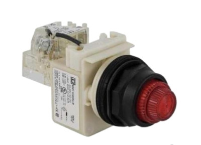 9001KT35LRR31 SCHNEIDER ELECTRIC Push to Test Pilot Light, Red LED, 24 ...