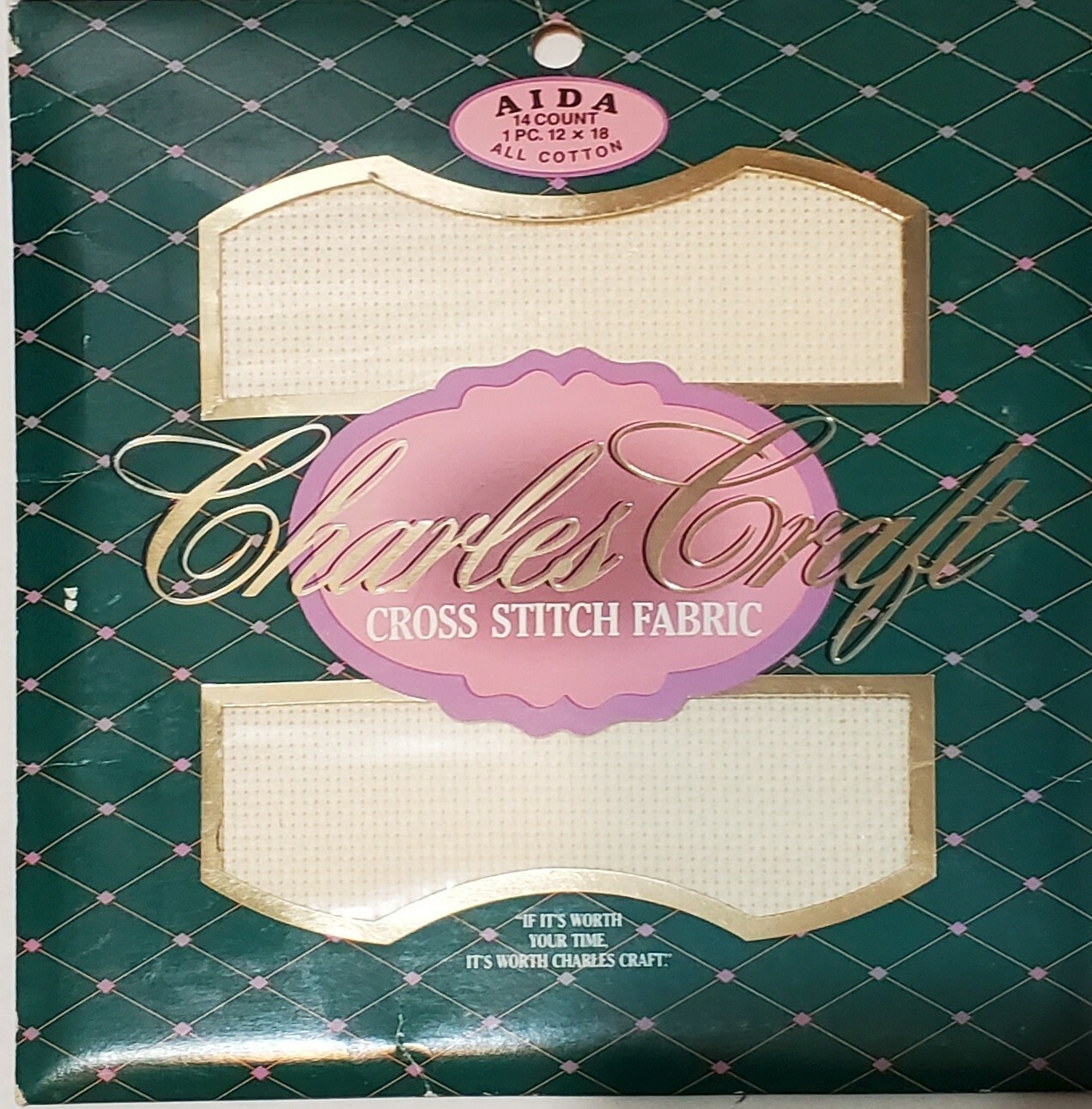 CHARLES CRAFT Cross Stitch 14 Count Aida Fabric Choice of Colors Sizes ...