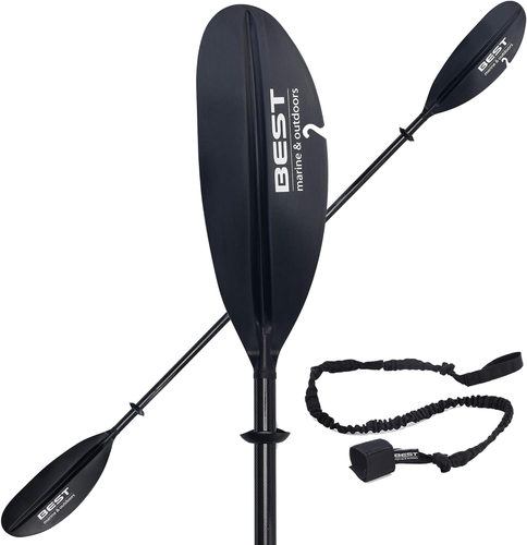 Kayak Fishing Paddle, Adjustable 250Cm Carbon Fiber Angler Oar with ABS ...