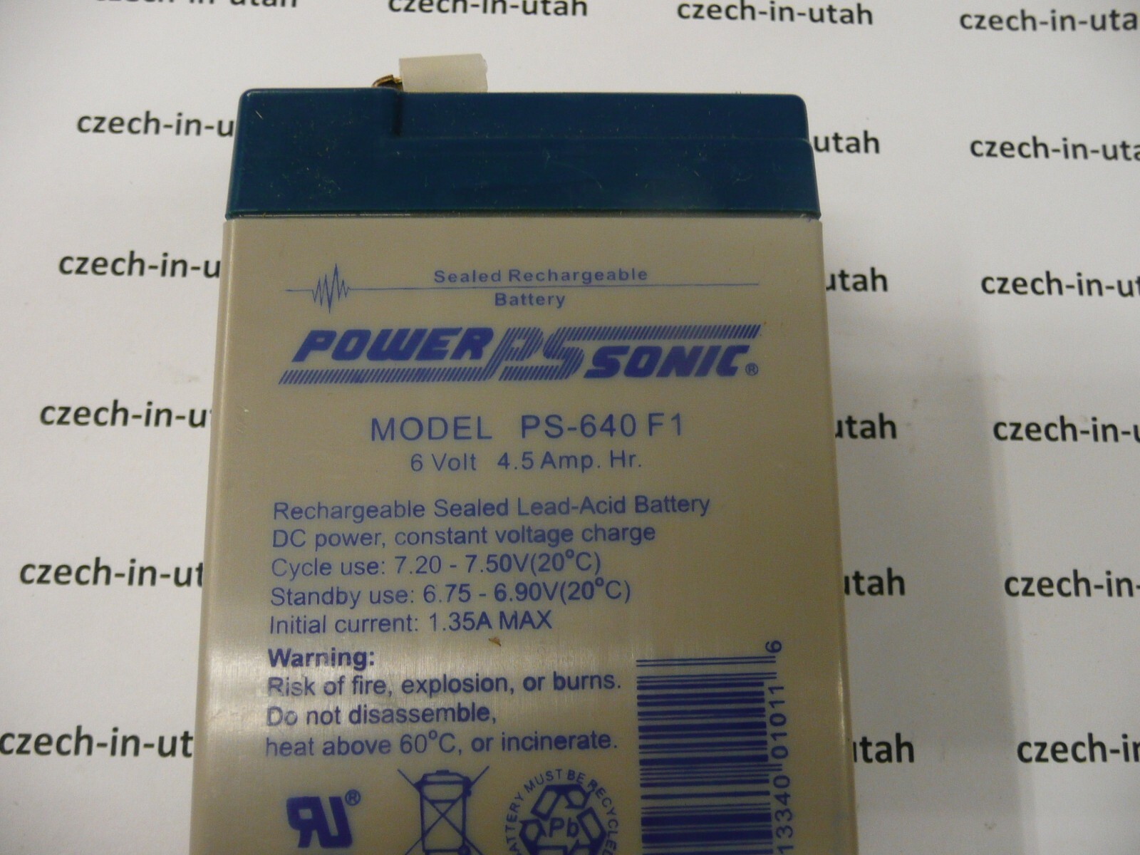FOUR (4) Power Sonic PS-640 F1, 6V 4.5Ah Batteries (new without the box ...