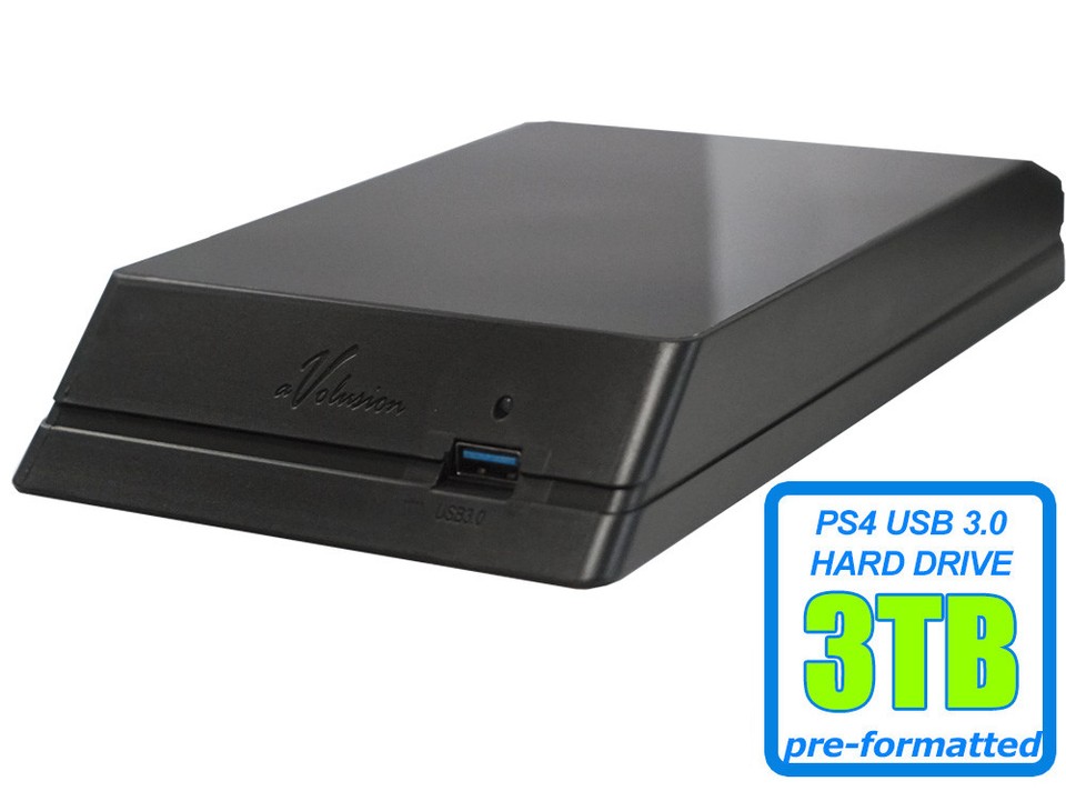 Avolusion (HDDGear) 3TB USB 3.0 External Hard Drive For PS4, PS4 Slim ...