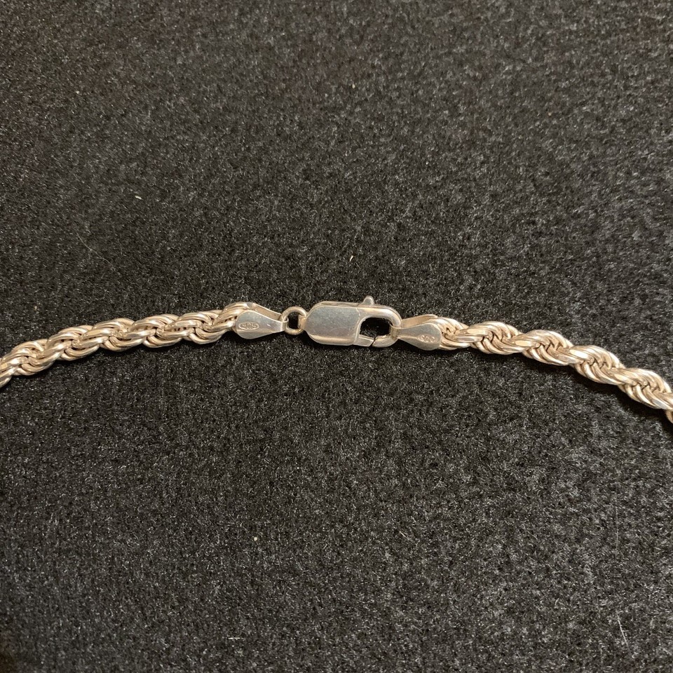 Classic 925 Sterling Silver 20” 5mm Rope Chain Necklace Solid 38.6 ...