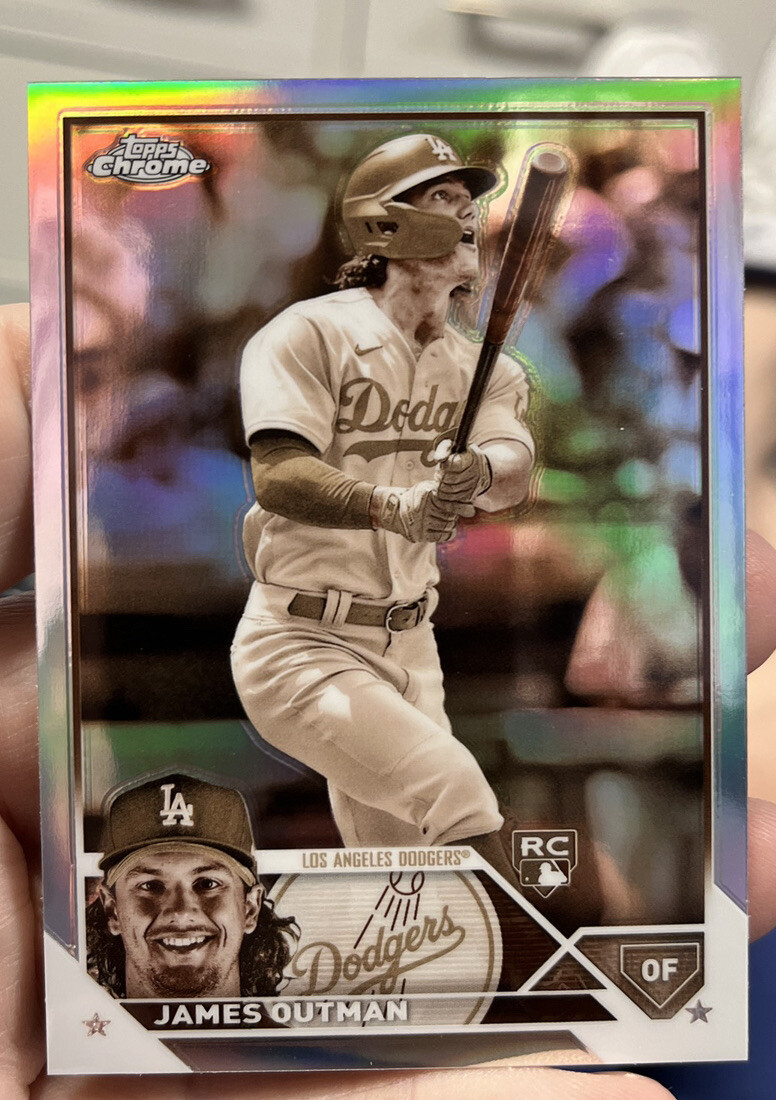 2023 Topps Chrome Baseball James Outman Sepia Refractor Rookie Card RC ...