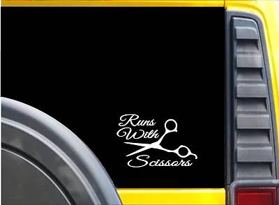 Runs with Scissors K633 6 inch wide Sticker stylist decal | eBay