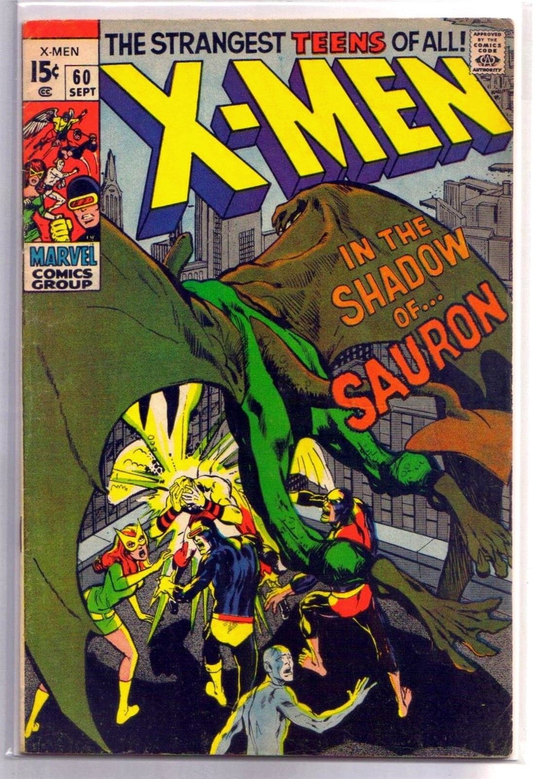 X-MEN #60 The Shadow of Sauron! 1st App Sauron! Marvel Comic Book ~ VG ...