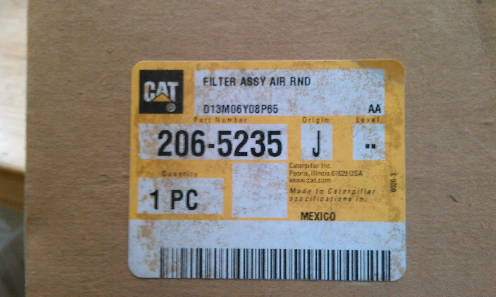 CAT 206-5235 INNER AIR FILTER | eBay
