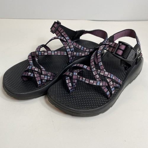 CHACO Women's Size 7 Sport Sandals ZX/3 Purple Geometric Pattern ...