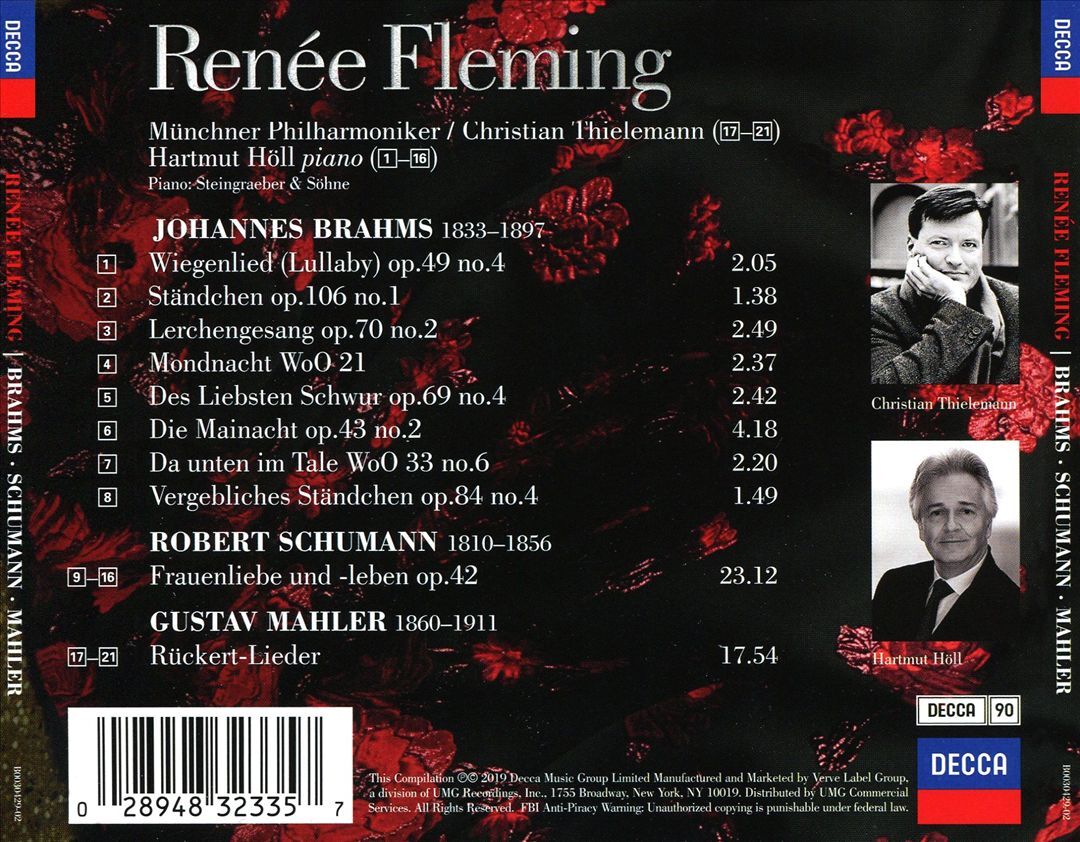 RENÉE FLEMING LIEDER: BRAHMS, SCHUMANN, MAHLER NEW CD 28948323357| eBay