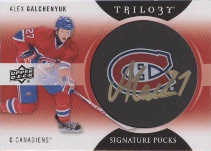 2013-14 Upper Deck Trilogy - Signature Pucks Alex Galchenyuk #SP-AG (AU ...