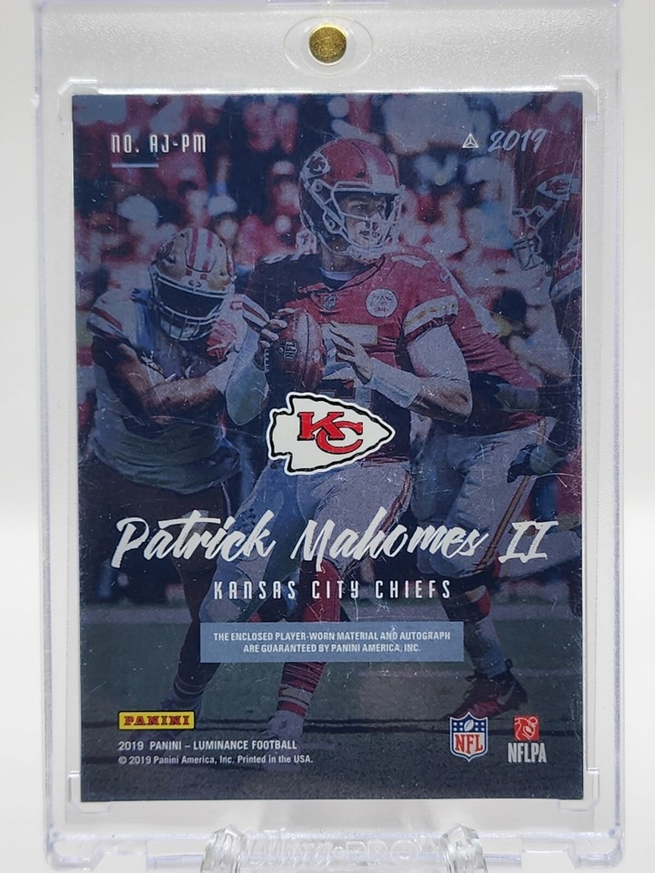 2019 Luminance PATRICK MAHOMES II Red Auto /5 SSP 3 Color Relic No.AJ ...