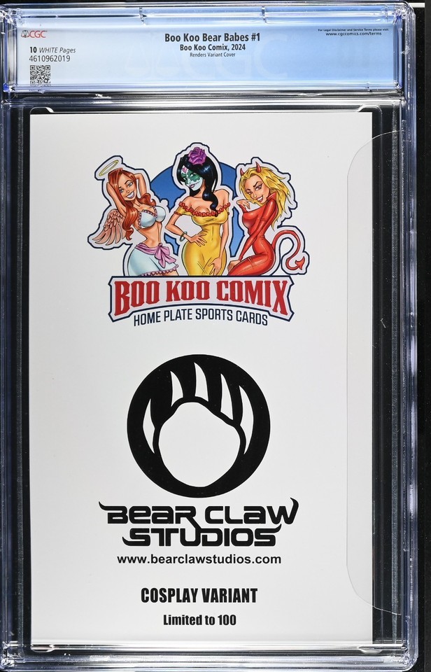 Boo Koo Bear Babes #1 Gothic Adult Wednesday Cosplay VIRGIN Full Chase ...