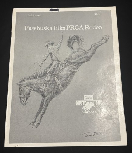 Vintage 1988 Pawhuska Oklahoma Elks PRCA Rodeo Program John D Free ...