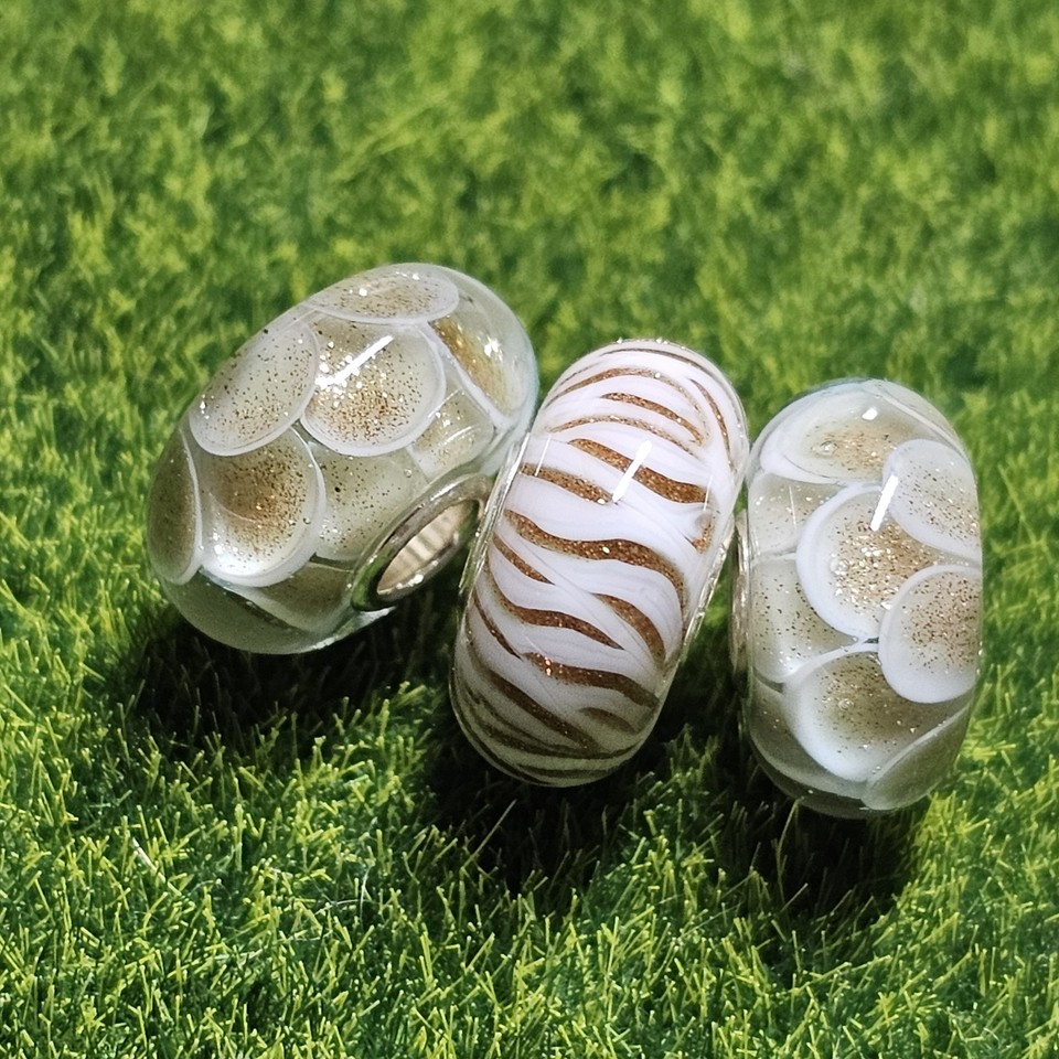 Trollbeads Golden Siren Stardust Trio(Mermaid Bloom Sea Silk Tidal ...