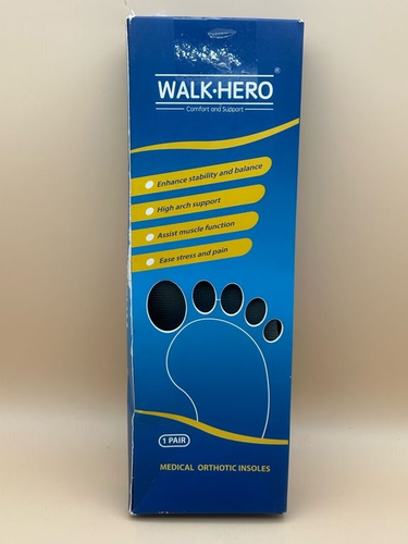 Walk Hero Orthotic Insoles Men's 10-10.5 Women’s 12-12.5, For Comfort ...