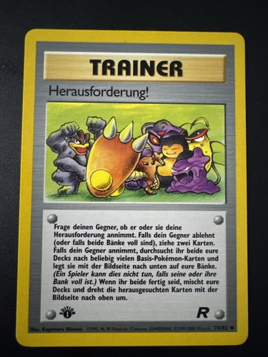 Pokémon German 1st Edition Trainer Challenge! #74 Team Rocket 2000 WOTC ...