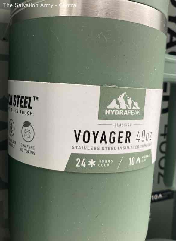 HydraPeak Voyager Green 40 oz Stainless Steel Insulated Cups Tumbler w ...