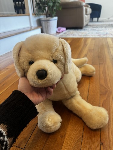 Douglas Cuddle Toy 22 Inch Yellow Lab Plush Stuffed Dog Red Collar No ...