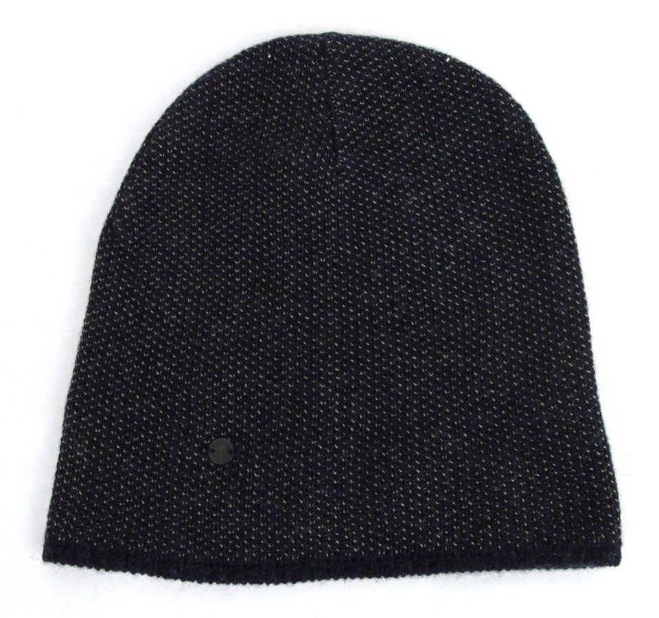 New Gucci Dark Blue Wool Cashmere Knit Beanie Hat w/Logo 352350 4079 | eBay