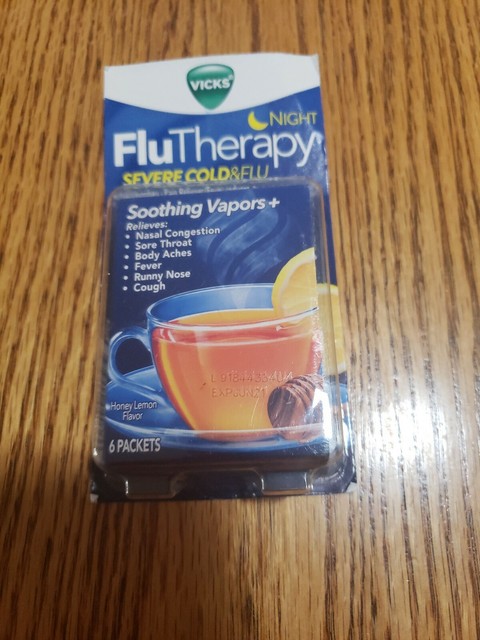 Vicks Severe Cold Flu Therapy Night 24 Packets Exp 2021 Q7 for sale ...