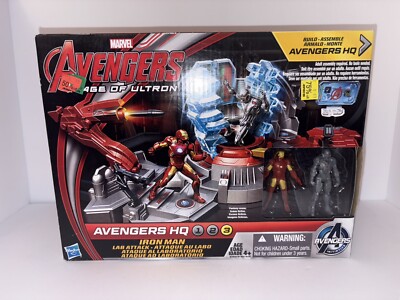 Marvel Avengers Age of Ultron Iron Man Attack Lab Action Figure Set NIB ...