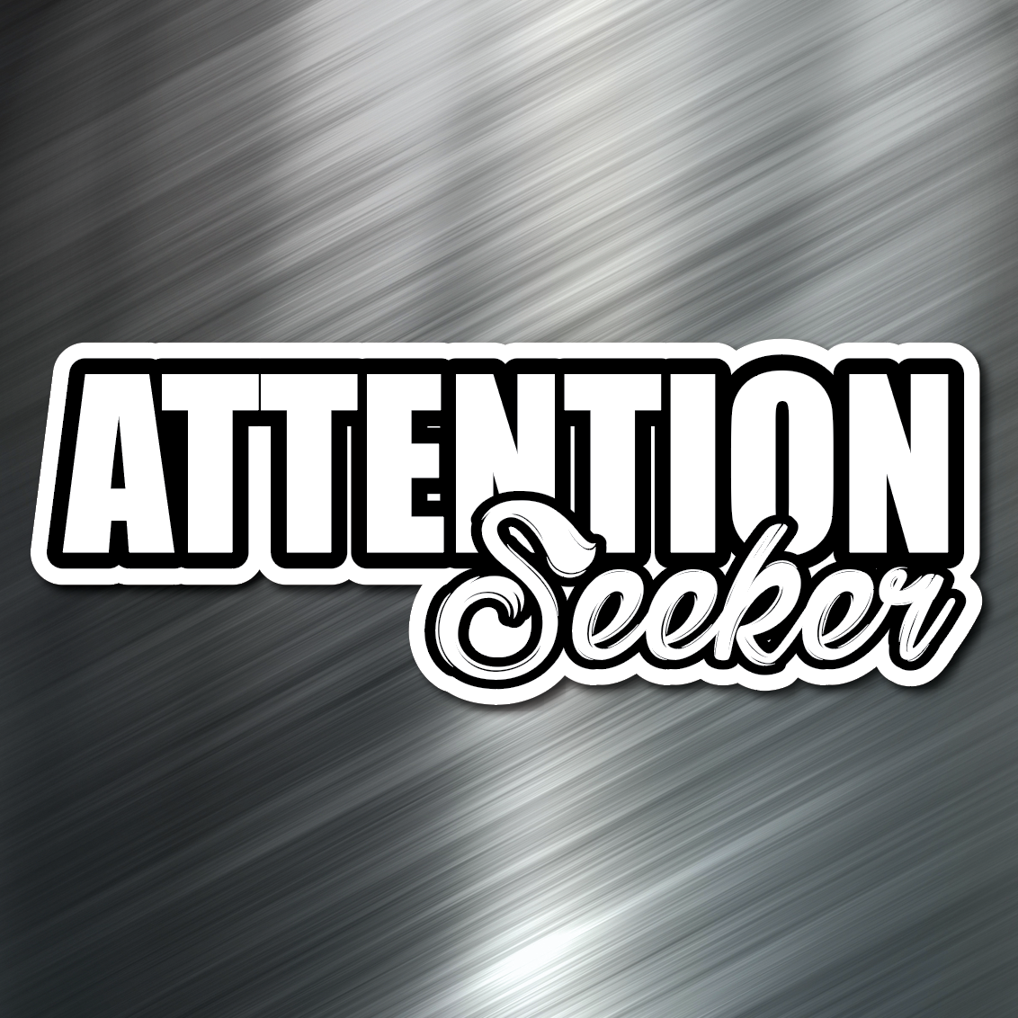 (1) Attention Seeker Sticker Auto Race Car Drift JDM Decal Euro Tuner ...