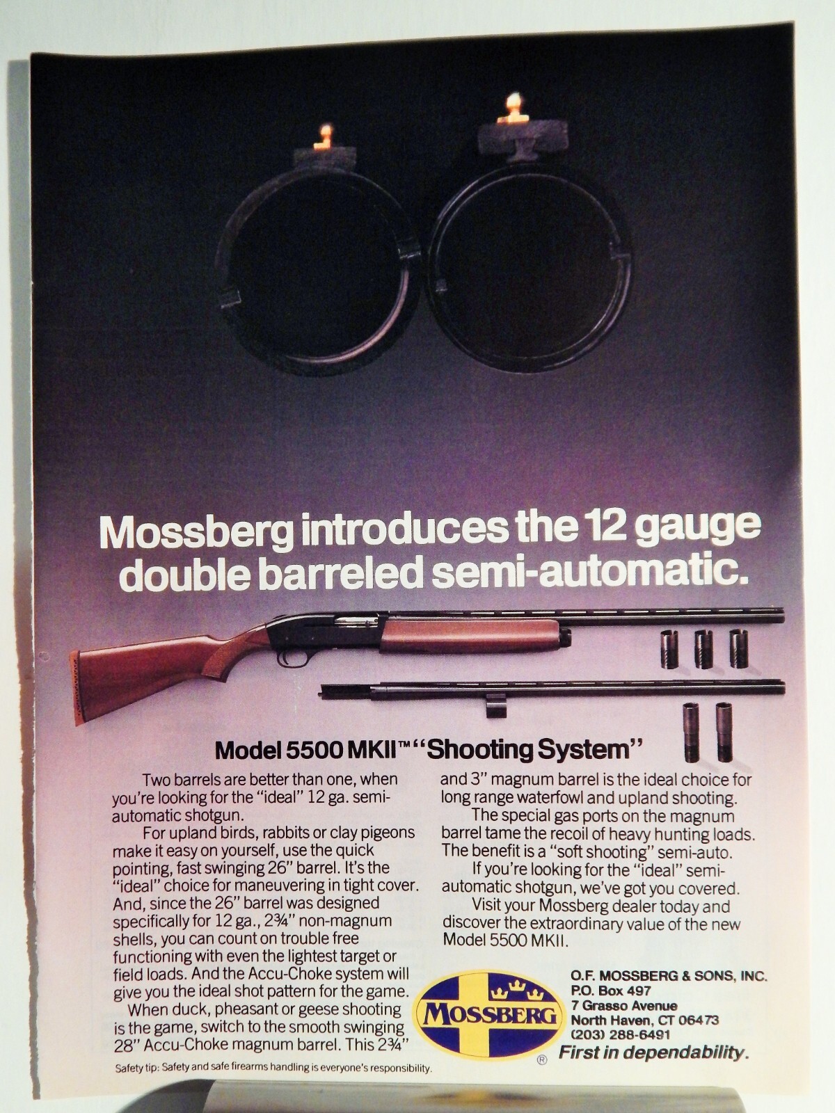 MOSSBERG MODEL 5500 MKII SHOTGUN FIREARM ORIGINAL VTG 1980S ...