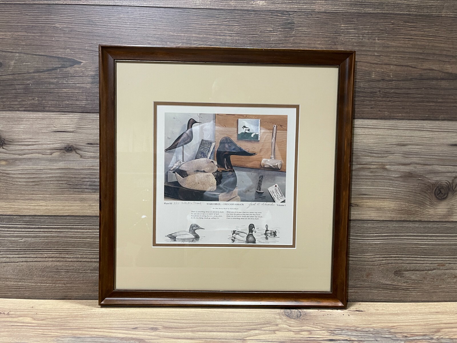 III - WARD BROS. Duck Decoy Print - Hand Drawn Remarque ARTIST PROOF #7 ...