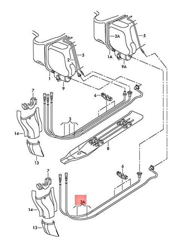 Genuine VW AUDI SEAT SKODA Polo 1 Set Of Fuel Lines Breather Line ...