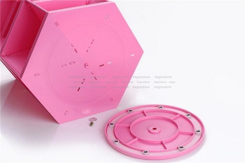 360 Degree Rotating Spin Cosmetics Storage Organizer Makeup Brushes ...