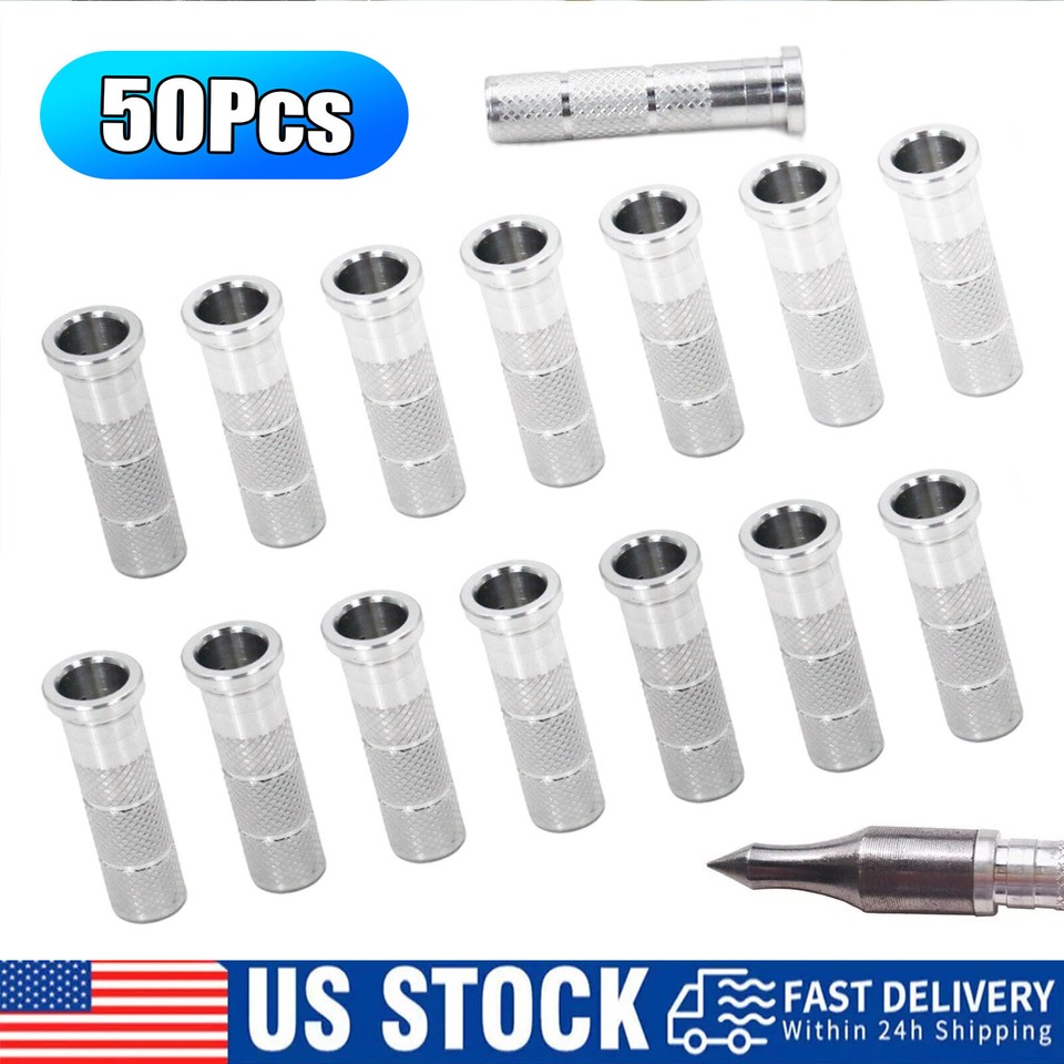 50PC 6.2/7.6mm Aluminium Arrow Inserts + Archery Arrow Shaft Cutter DIY ...