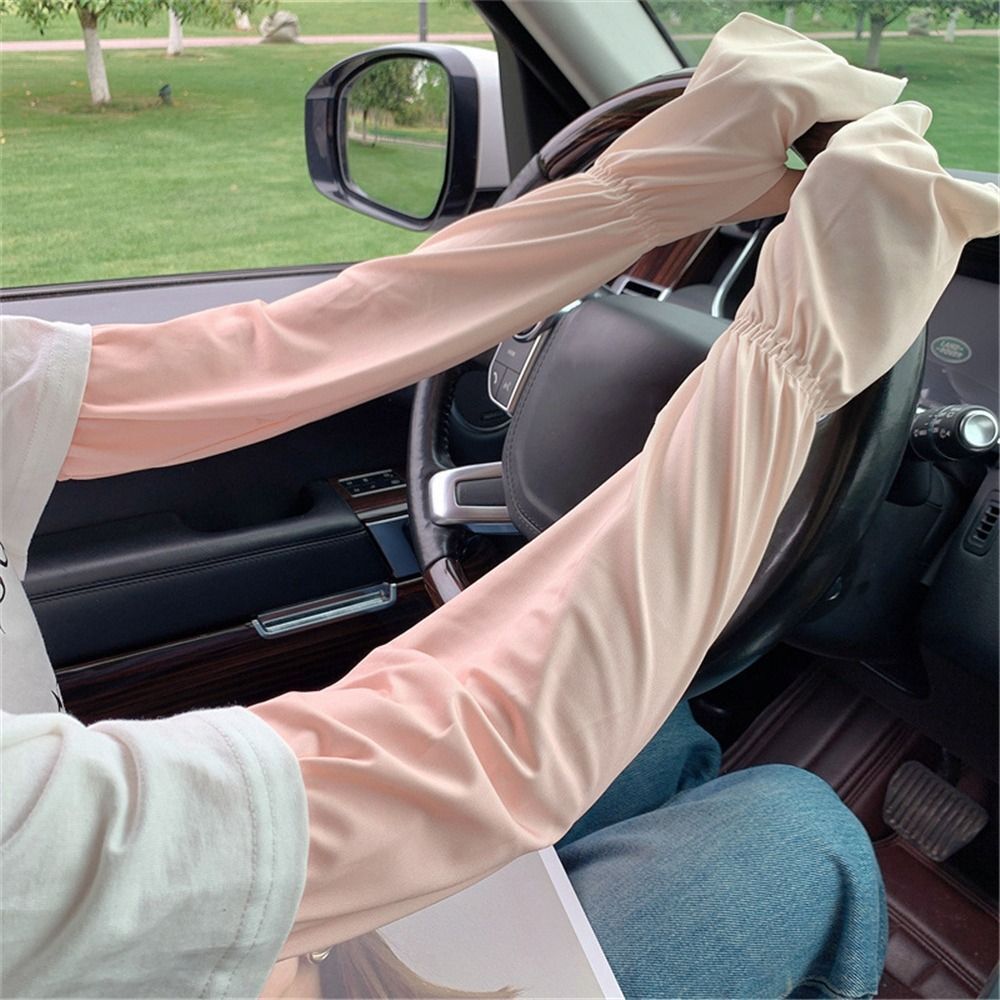 Driving Sun Protection Sunscreen Anti-UV Long Gloves Arm Sleeves Elbow ...