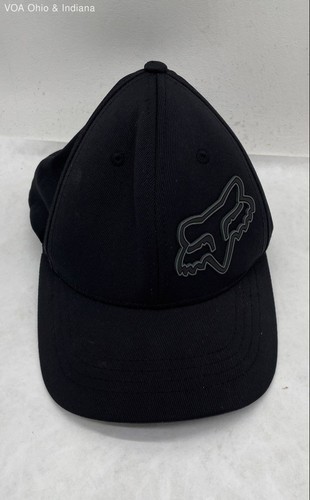 Fox Racing Black Gray Logo Signature Flex Hat | eBay