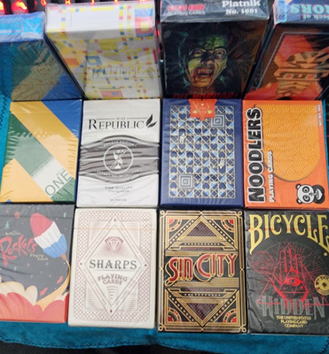 Lot of 12 Playing Card Decks Assorted Magic Cardistry Poker New Sealed ...