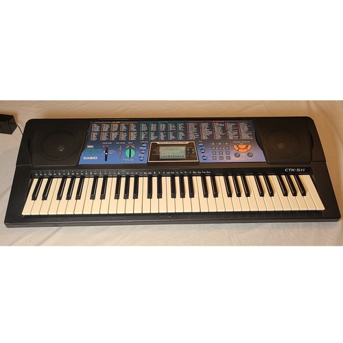 Casio CTK-511 61-Key Keyboard w/ Power Adapter - MIDI LCD Display ...