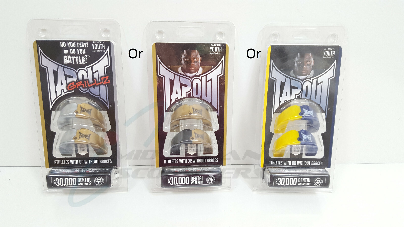 2pk Tapout Ever-Mold Mouthguard Football Lacrosse MMA Hockey, Youth 5 ...