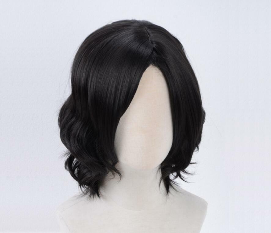 Devil May Cry 5 V Human schwarz black Kurz locken Cosplay Perücke Wig ...