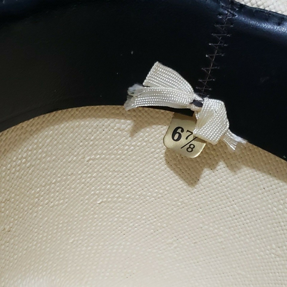 John B Stetson Hard Straw Ivory Western Cowboy Hat Belted Brand JBS 6 7 ...