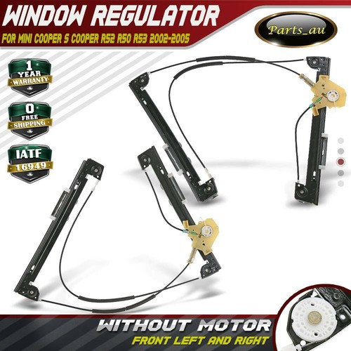 2x Front LH + RH Window Regulators for Mini Cooper R50 R52 R53 06/2001 ...