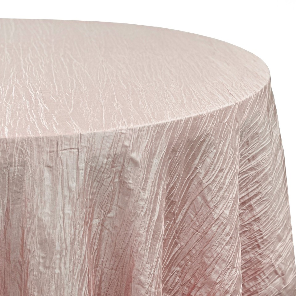 Crinkle Taffeta Tablecloth for Round Tables Crushed Cloths for Weddings ...