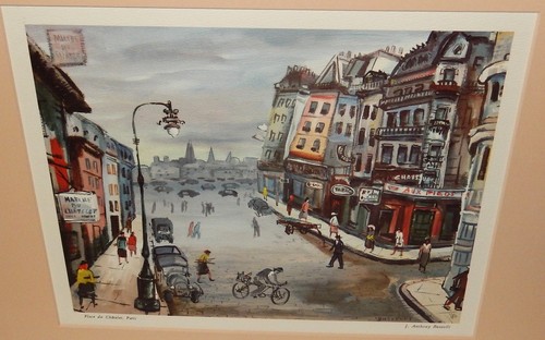 Joseph Anthony Buzzelli "Place du Chatelet,Paris" color lithograph | eBay