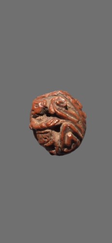 Hediao Peach Nut Pit Hand Carved Figural Bead Necklace Asian Chinese ...