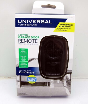 NEW Universal Chamberlain 2 Button Garage Door Remote Clicker Opener ...