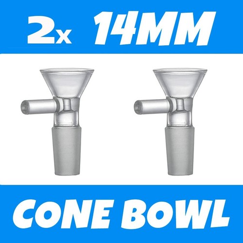 2x Glass Cone Piece With Handle Male 14mm Free shipping | eBay Australia