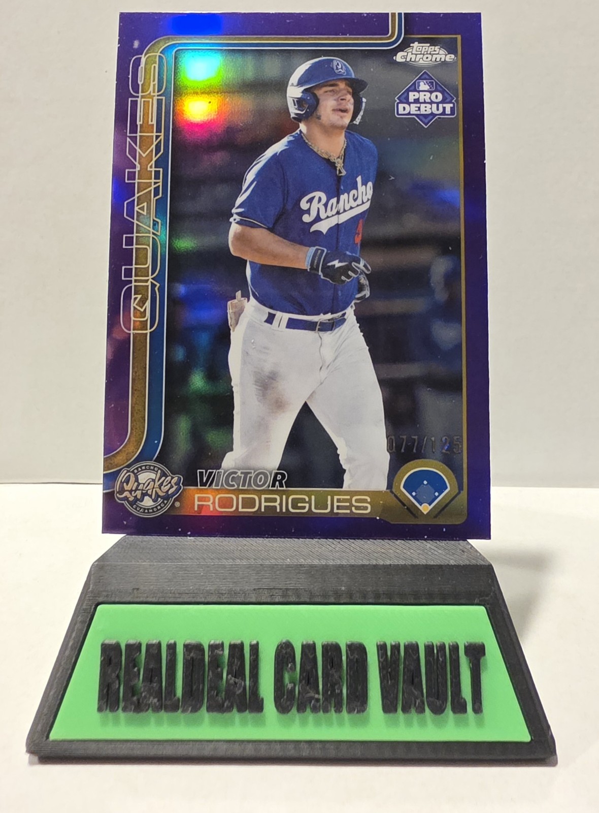 2025 Topps Pro Debut Chrome Victor Rodrigues Purple Refractor /125 ...