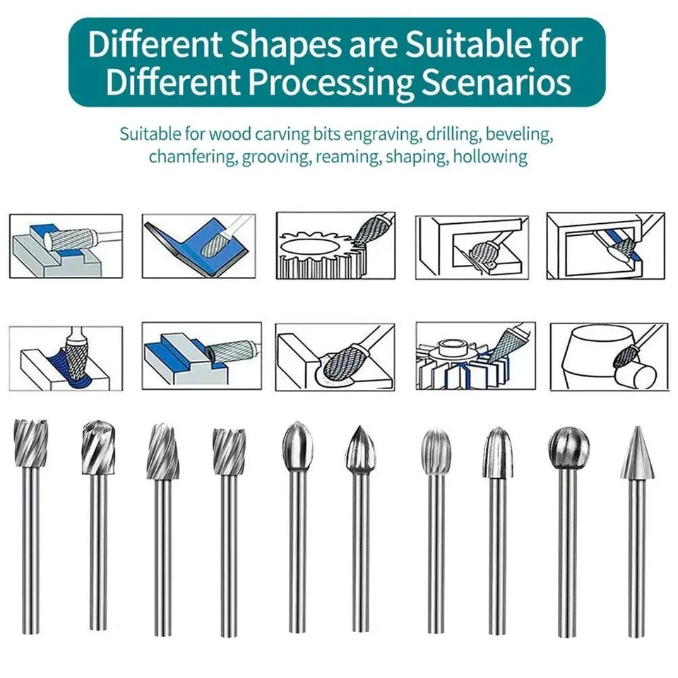 HSS Rotary File for Steel Milling Cutters for Metal Rat-Tail File ...