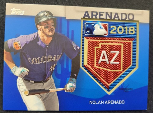 2018 Topps MLB Spring Training Logo Patch- Blue /99 Nolan Arenado #STP ...
