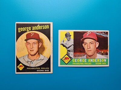 Sparky Anderson 1959 Topps Rookie and 1960 Topps Low Grade | eBay