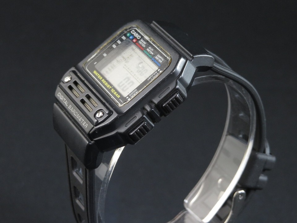 Vintage CASIO Digital Barometer BM-100WJ 560 Watch Stainless made in ...