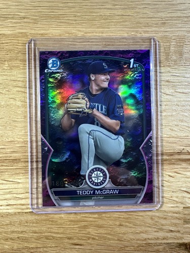 Teddy McGraw Purple Lunar Crater Refractor /199 #BDC-73 - 2023 Bowman ...
