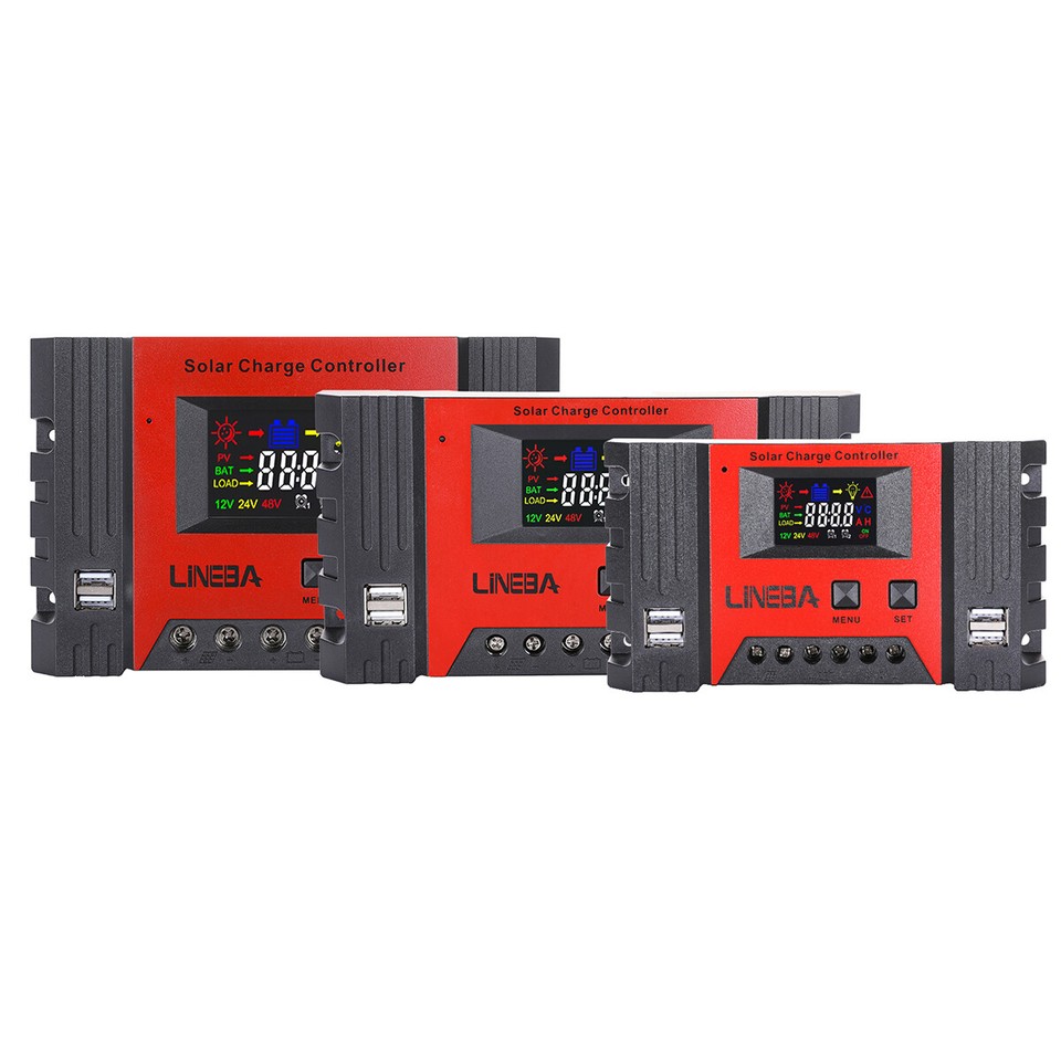 100A/60A/30A 12V/24V/36/48V PWM Solar Charge Controller Solar Panel PV ...